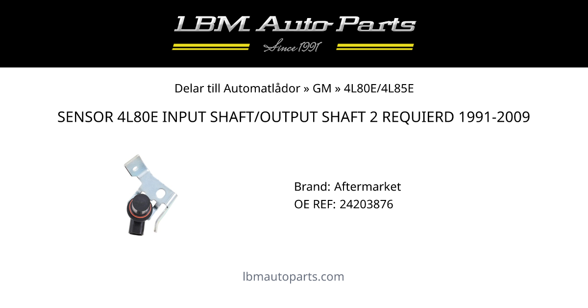 Sensor 4l80e Input Shaft Output Shaft 2 Requierd 1991 2009